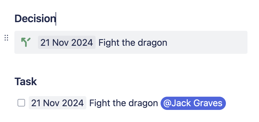Add dates from Confluence Pages